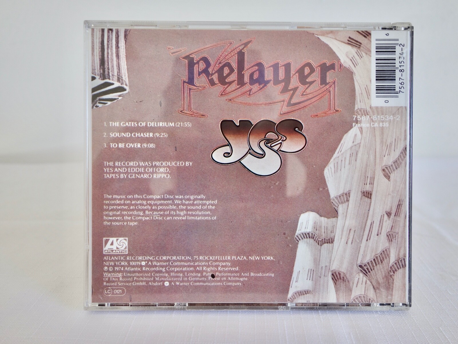 Yes - Relayer (First Press Atlantic CD) Mint Condition! | eBay