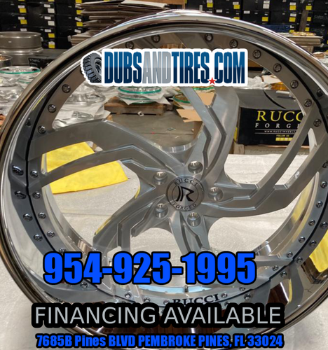 24 Inch Rucci Juno 24x9 & 24x10 Brushed Chrome Rims BP:5x120.65 Chevy ...