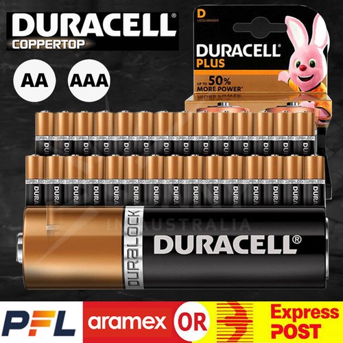 Genuine Duracell AA AAA Plus Power D Type Battery Coppertop Alkaline ...