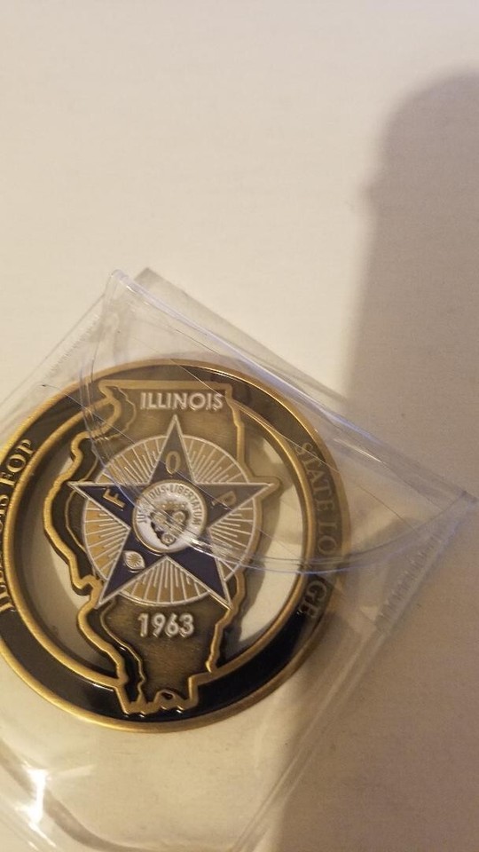 Illinois Fraternal Order of police Lodge FOP Challenge Coin New Chicago ...