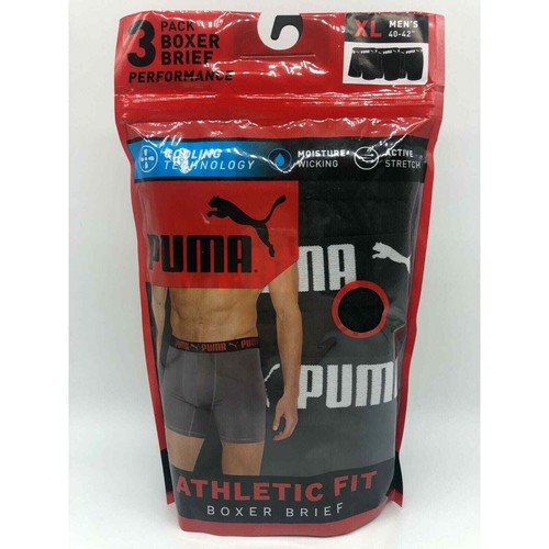 Puma Men's 3 Pack Cooling Technology Performance Boxer Briefs Size XL ...