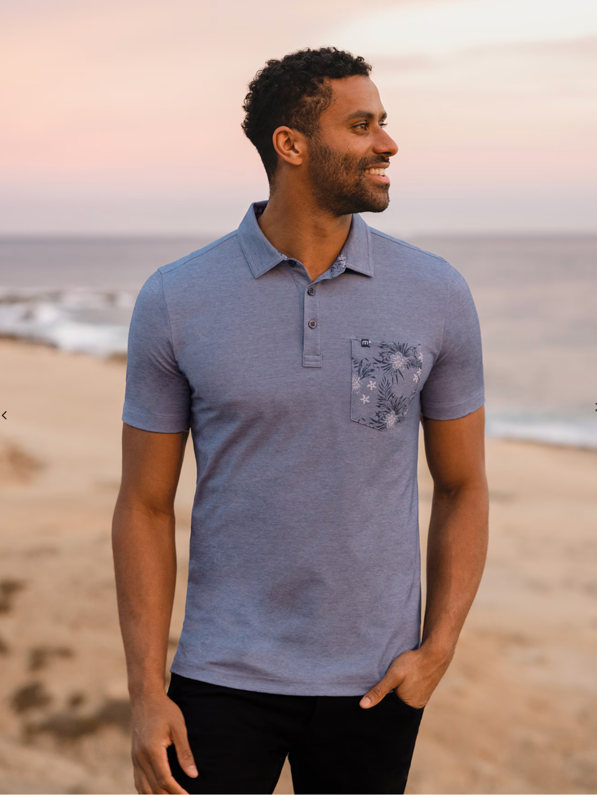 Travis Mathew Golf NO MAPS POLO HEATHER PEACOAT XL Retail $ 89.95 | eBay