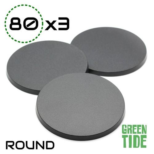 Lot of 3 - 80mm Round Bases For Warhammer 40k + AoS Plastic Base | eBay