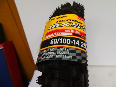 Dunlop MX53 Geomax Medium Front Off Road Front Tire 60/100-14 29mm OEM ...