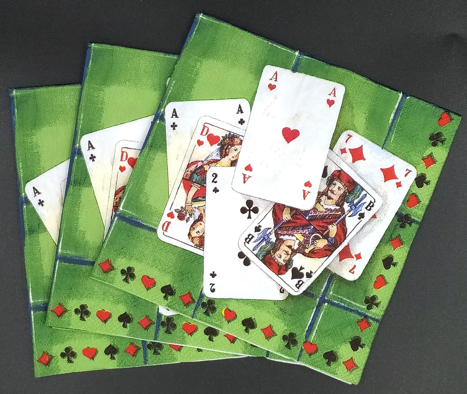 S462# 3 x Single SMALL Paper Napkins For Decoupage Playing Cards On ...