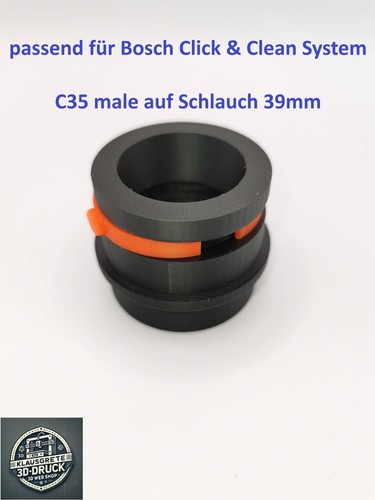 Adapter Staubsauger für Bosch Click & Clean System - C35 male auf 39 mm ...