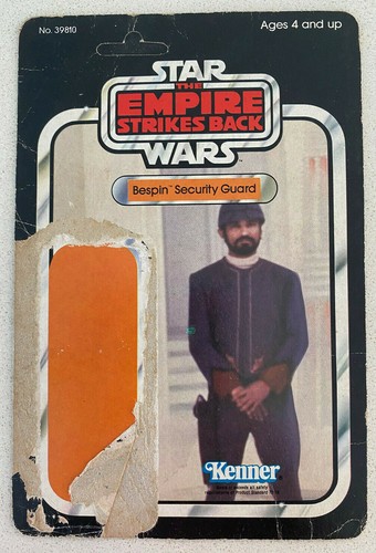 Vintage Star Wars Cardback 1980 BESPIN SECURITY GUARD ESB 32 Bk Kenner ...