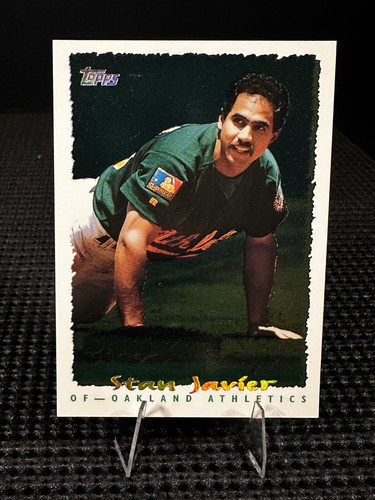 1995 Topps #184 Stan Javier CyberStats (Spectralight) Oakland Athletics ...