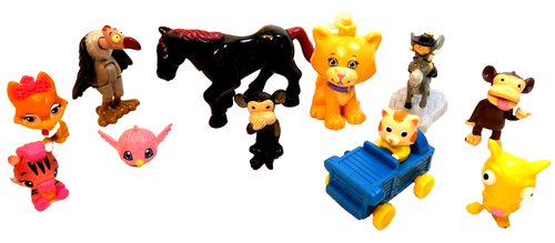 Mixed Lot Of 11 Animals Zebrush Pink Hatchimals Busytown Huckle Cat | eBay