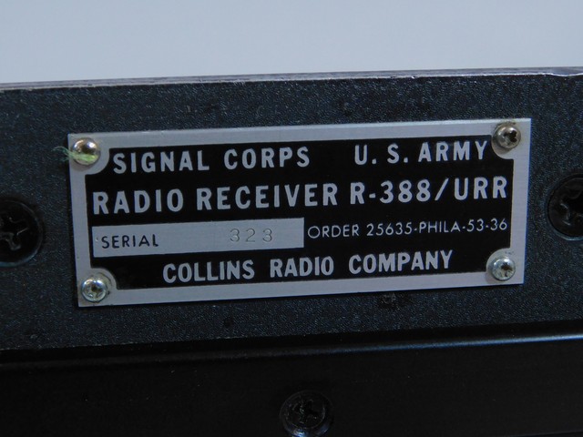 Collins R-388/urr Vintage Army Military Ham Radio Receiver for sale ...
