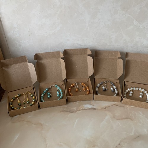 Brand New Pearl Bracelet & Earring Sets In Boxes Bundle Job Lot ...