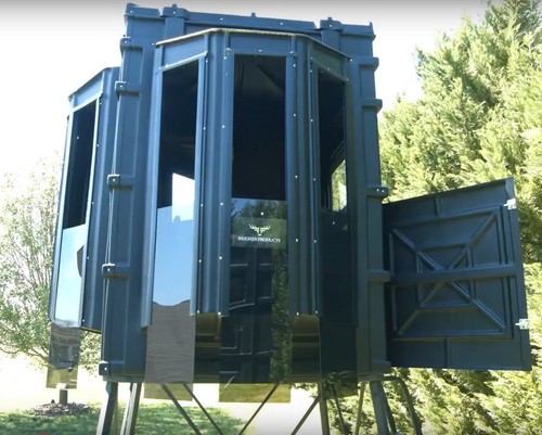 Hughes Hunting Blinds The Intimidator 4'x4' Box Blind Slide Windows ...