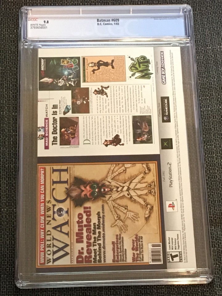 Batman #609 CGC 9.8 1st Appearance Of Thomas Elliot Hush DC Comics 2003 ...