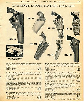 1965 Print Ad of Lawrence Leather Gun Holsters No. 41 Derringer 120 122 ...