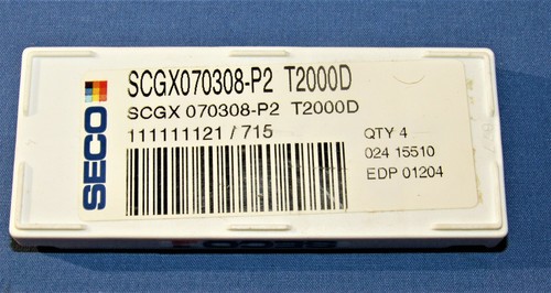 (Lot of 8 PCS) NEW Seco SCGX070308-P2 Carbide Drilling Inserts | eBay