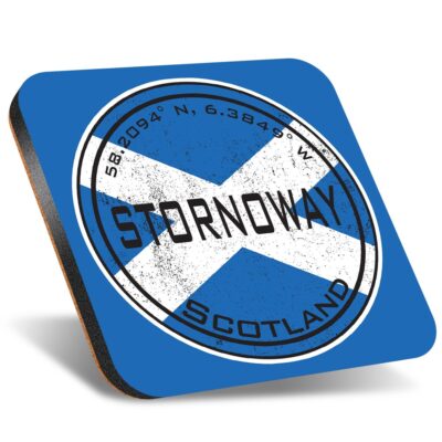 1x Square Coaster 12cm Stornoway Scotland Flag Circle #59723 | eBay