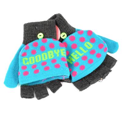 Winter So Mercy Gloves Boy Girl Goodbye Hello Fingerless Mittens One ...