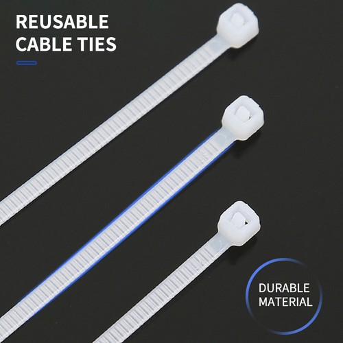 300pcs Workshops White Wire Management Cable Ties Garage Various Sizes Gardening | eBay