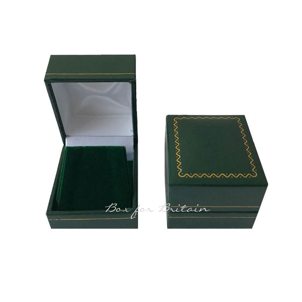 Leatherette Earring, stud Box Green 1 Stud, Earring Boxes, Wholesale ...