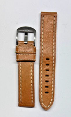 22mm Tan Genuine Leather Watch Band - USA | eBay