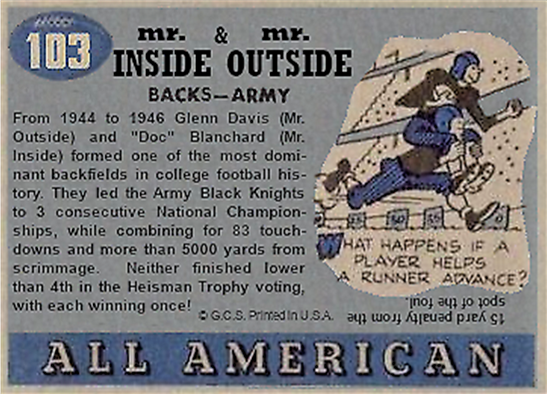 MR INSIDE & MR OUTSIDE DOC BLANCHARD GLENN DAVIS 55## BUY 5 GET 1 FREE ...