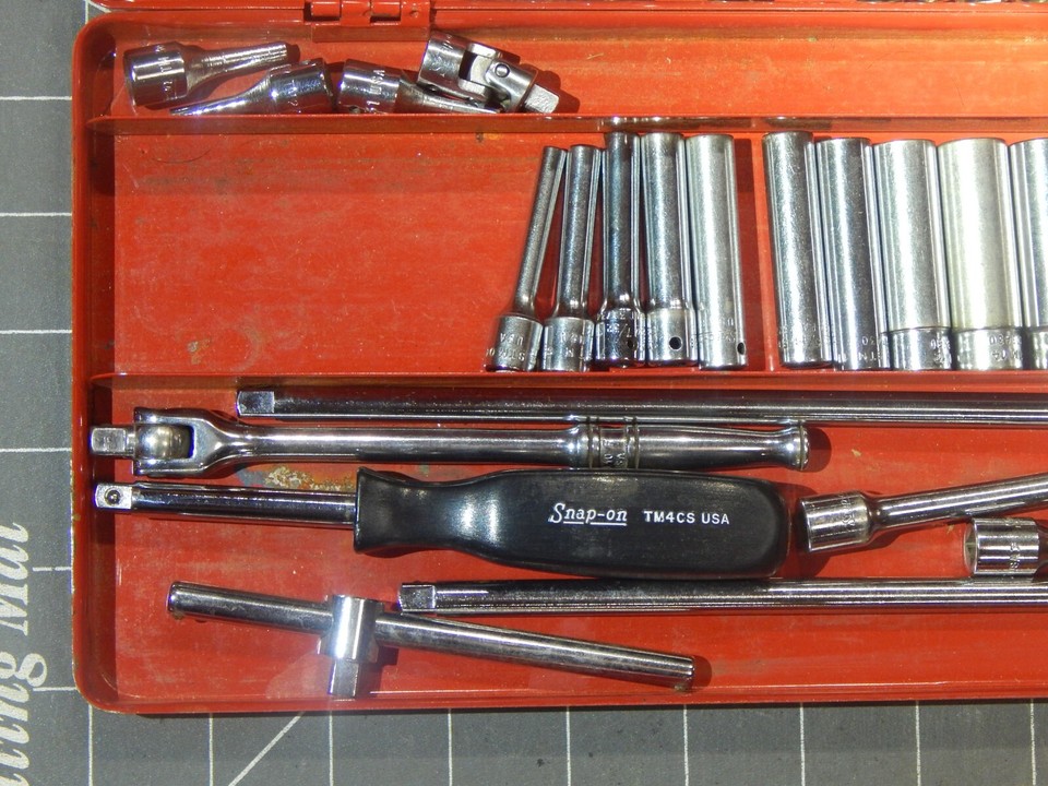 Snap On Tools 61Pc SAE 1/4 Drive General Service Set Socket Ratchet ...