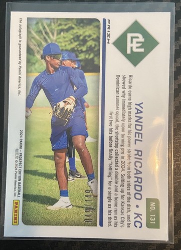2024 Panini Prospect Edition Yandel Ricardo Prospect Ticket Blue Auto ...