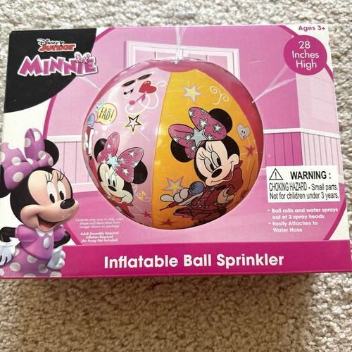 Disney Minnie Mouse Inflatable Ball Sprinkler 28" High Attach to Water ...