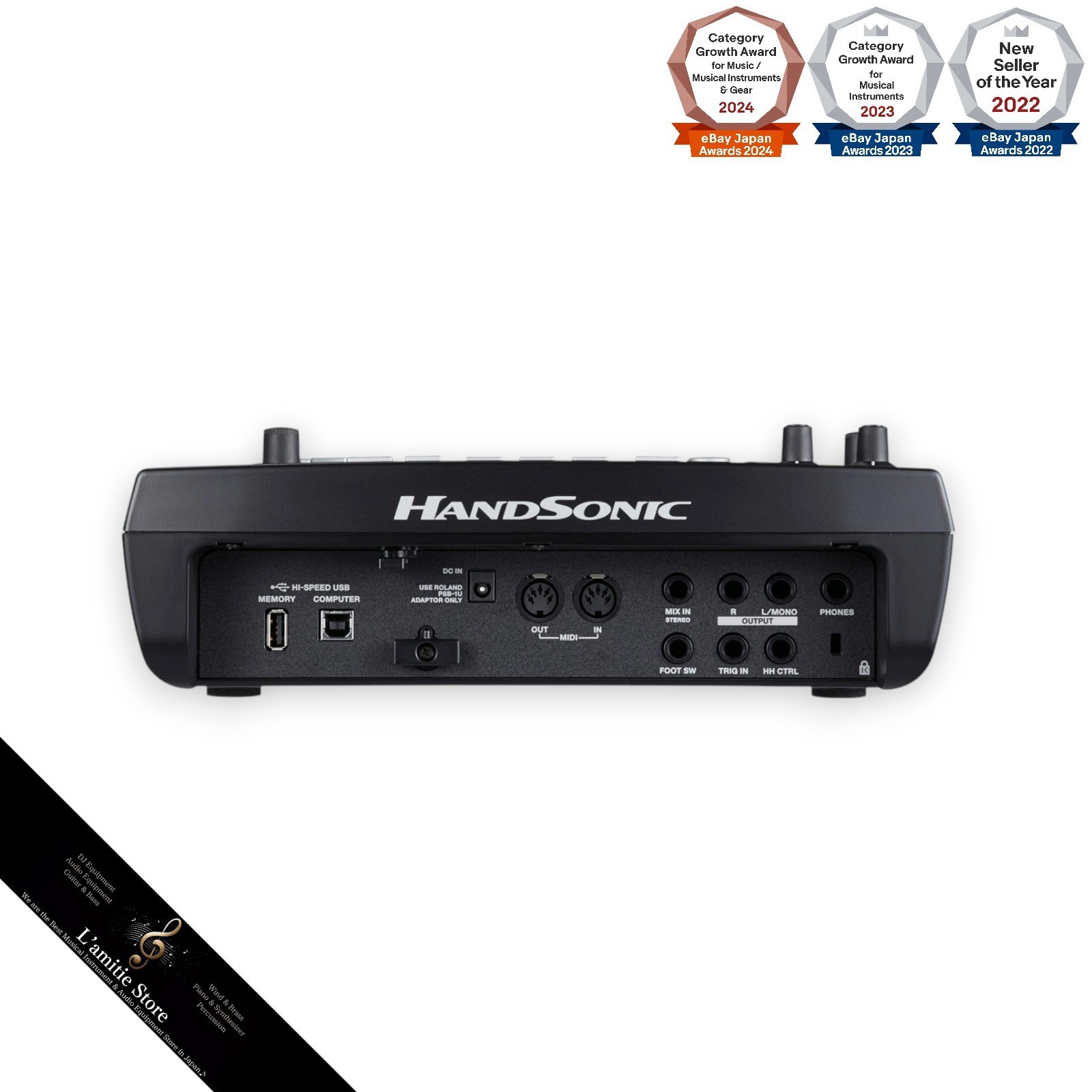 Roland HandSonic HPD-20 Digital Hand Percussion JP HPD20 Black 40cm 2 ...