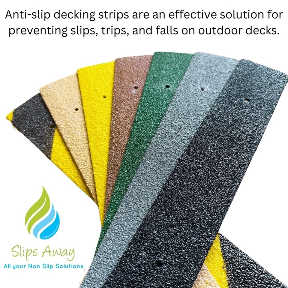 Hazard Anti-Slip Decking Strips – 50mm GRP Stair Treads for Outdoor ...