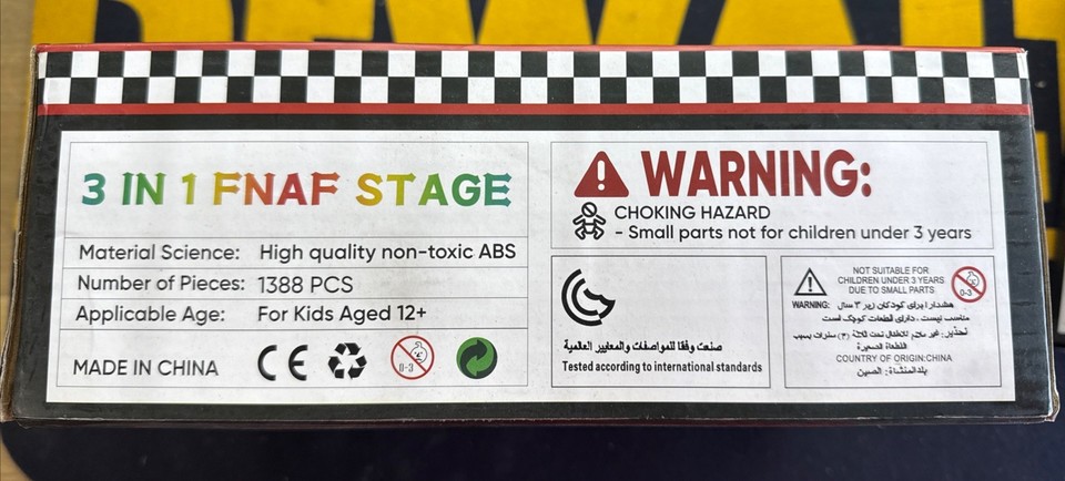 Five Nights Security Breach Stage Building Blocks Toys FNAF 1388 pieces ...