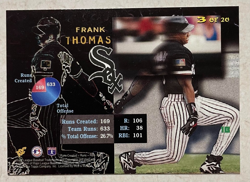 FRANK THOMAS 1995 STADIUM CLUB CRUNCH TIME INSERT | eBay
