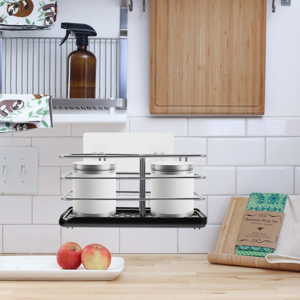 Dish Drying Rack Black Cutlery Organizer Dishes for Kitchen Utensil ...