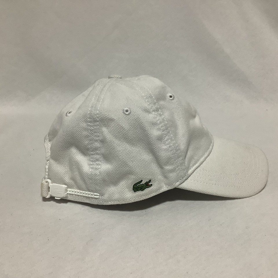 Men’s Vintage Lacoste 6 Panel Cap White Size L Adjustable Alligator | eBay