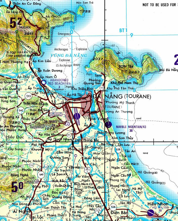 Military Topographic Map of Da Nang Vietnam Joint Operations Graphic | eBay