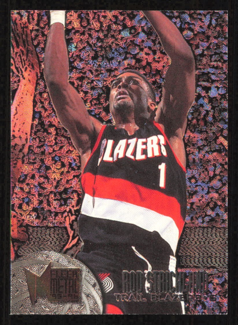 1995 Fleer Metal ROD STRICKLAND card #90 PORTLAND TRAIL BLAZERS DePaul ...