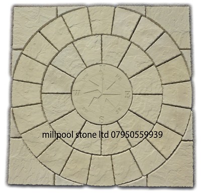1.8M NEW DESIGN COMPASS ROTUNDA + SQ OFF PAVING PATIO SLABS ( DEL ...