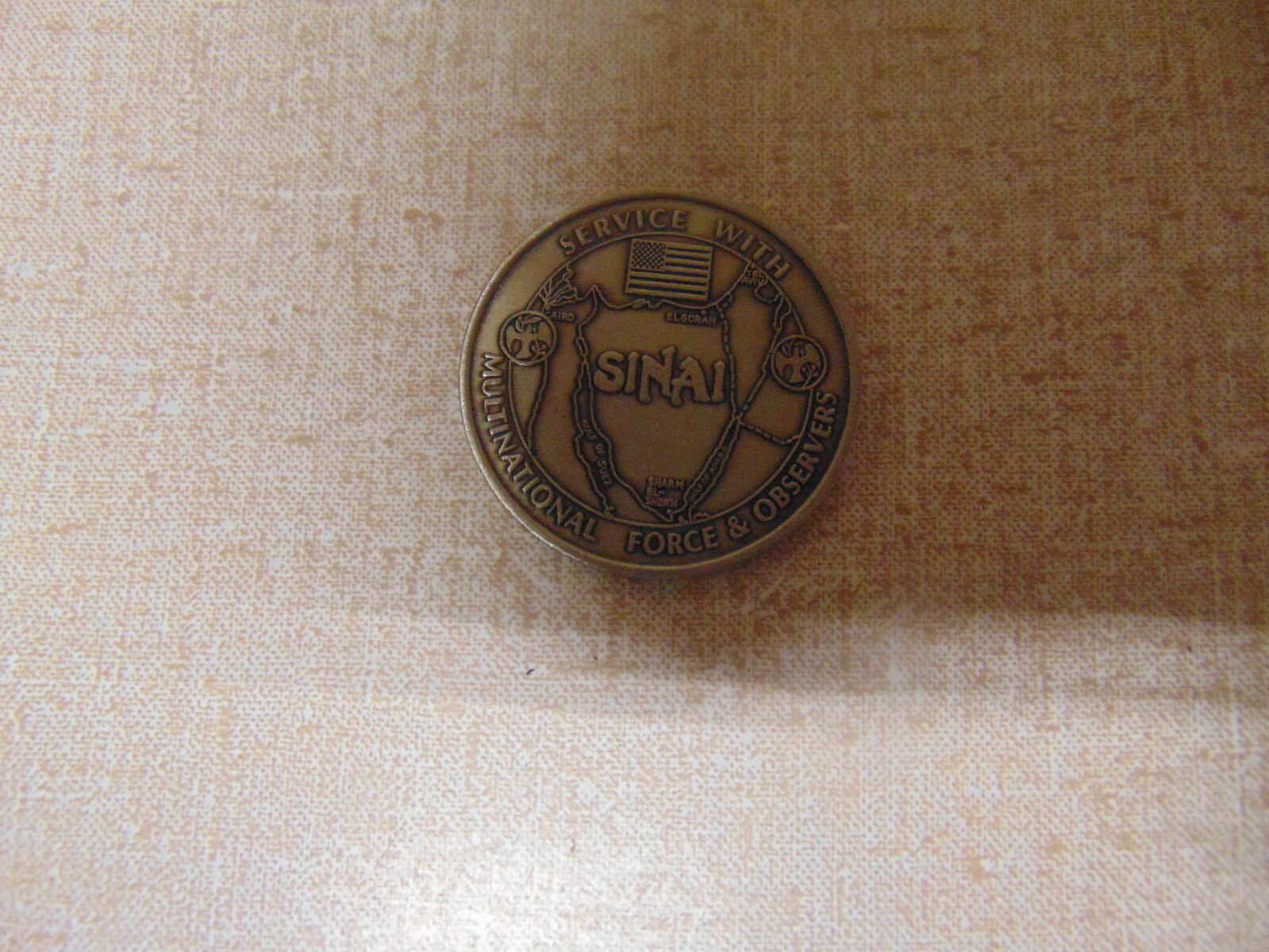 CHALLENGE COIN 2D BN 22D INFANTRY SINAI EGYPT MULTINATIONAL FORCE ...