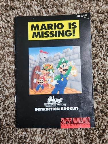 Mario is Missing for SNES Super Nintendo MANUAL ONLY | eBay