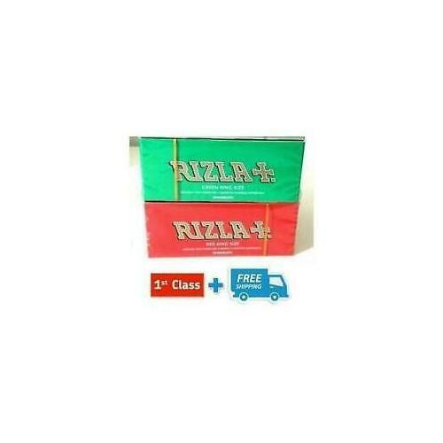 RIZLA RED GREEN KING SIZE GENUINE CIGARETTE ROLLING PAPERS ORIGINAL ...