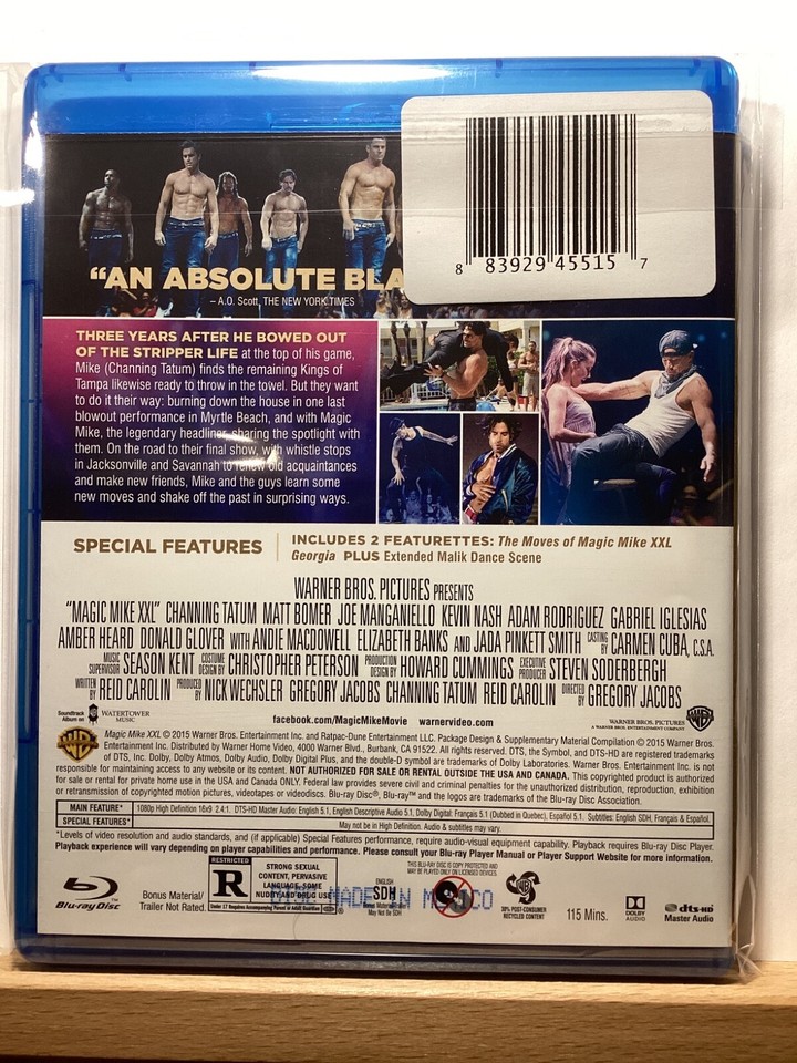 Magic Mike XXL (Blu-ray, 2015) Channing Tatum - Matt Bomer 883929455157| eBay