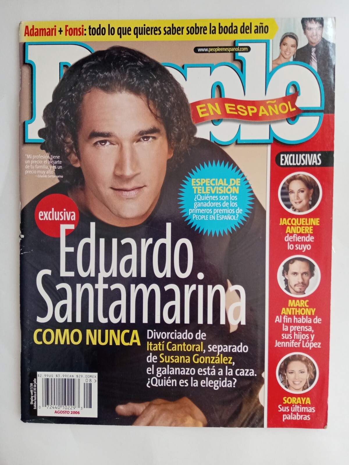 EDUARDO SANTAMARINA PEOPLE MEXICAN MAGAZINE MEXICO SPANISH AUGUST 2006 ...