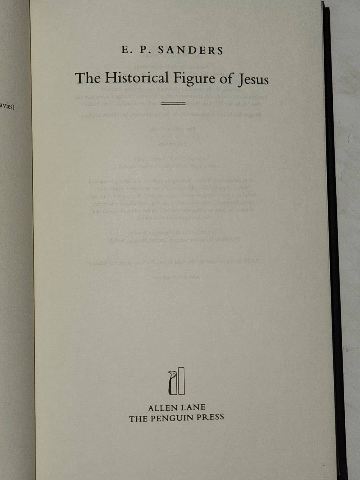 The Historical Figure of Jesus by E. P. Sanders (1994, Hardcover) for ...