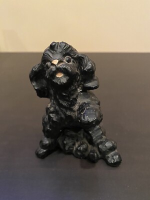 Antique Black Dog Statue - Universal Statuary Corp. Chicago 22 1950s ...
