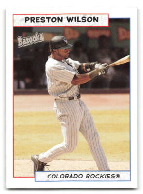 Preston Wilson 2005 Bazooka BASEBALL #20 Colorado Rockies | eBay