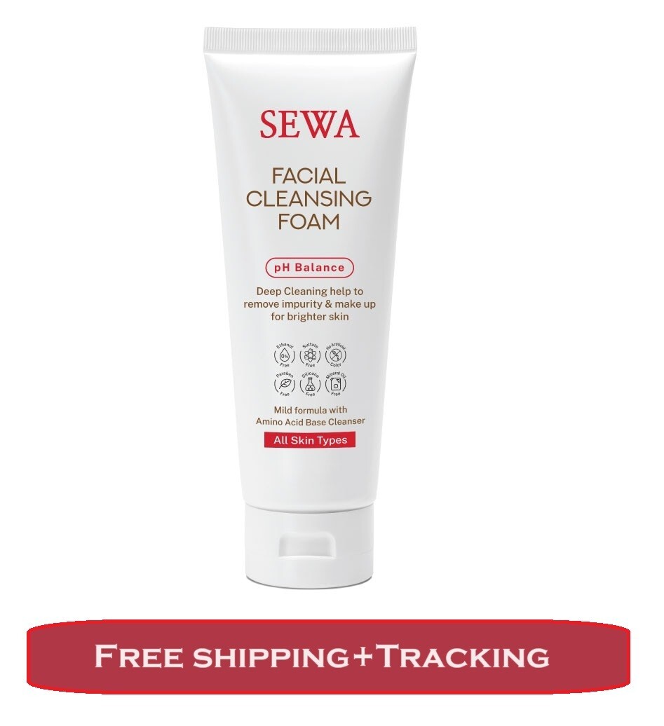 SEWA Facial Super Gentle Cleanser Whipped Foam Collagen & Hyaluronic ...