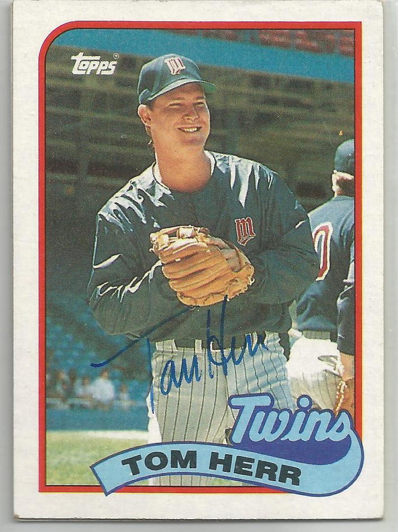Minnesota Twins TOM HERR autographed 1989 Topps | eBay