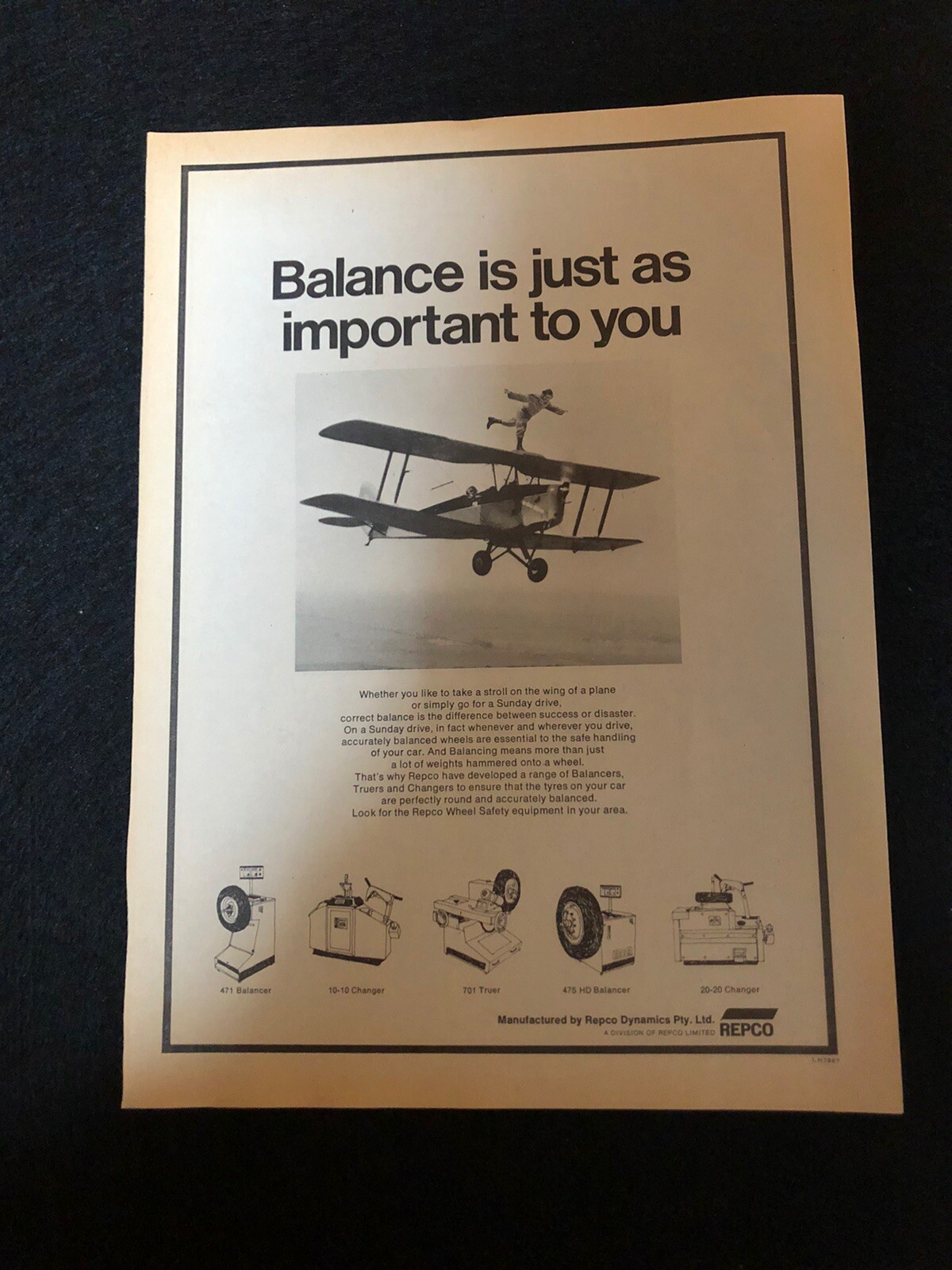Repco Wheel balancing Original Print Advertising. Is Important To You ...