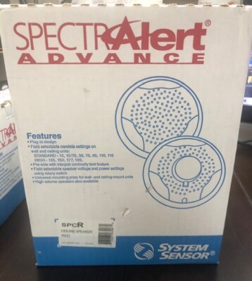 New System Sensor SpectrAlert Advance SPCR Ceiling Speaker Red. | eBay