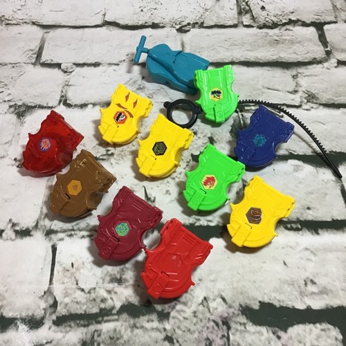 Beyblade Launchers Lot Of 10 W/ 1 Rip Cord Plastic Yellow Red Green | eBay